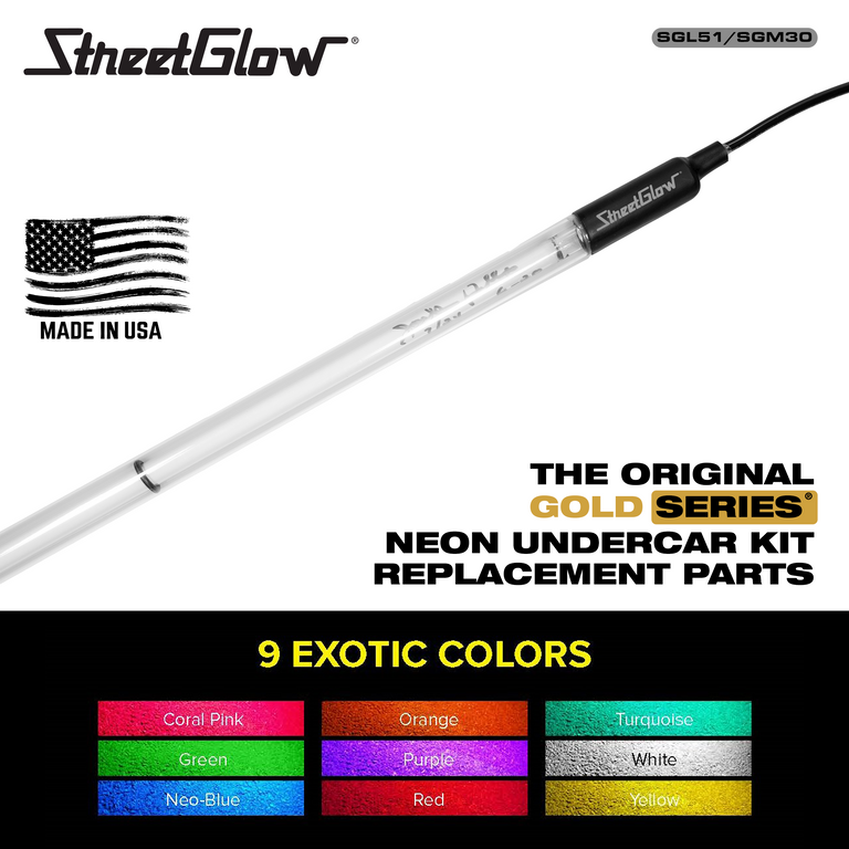 Gold Series Neon Replacement Tubes – StreetGlow